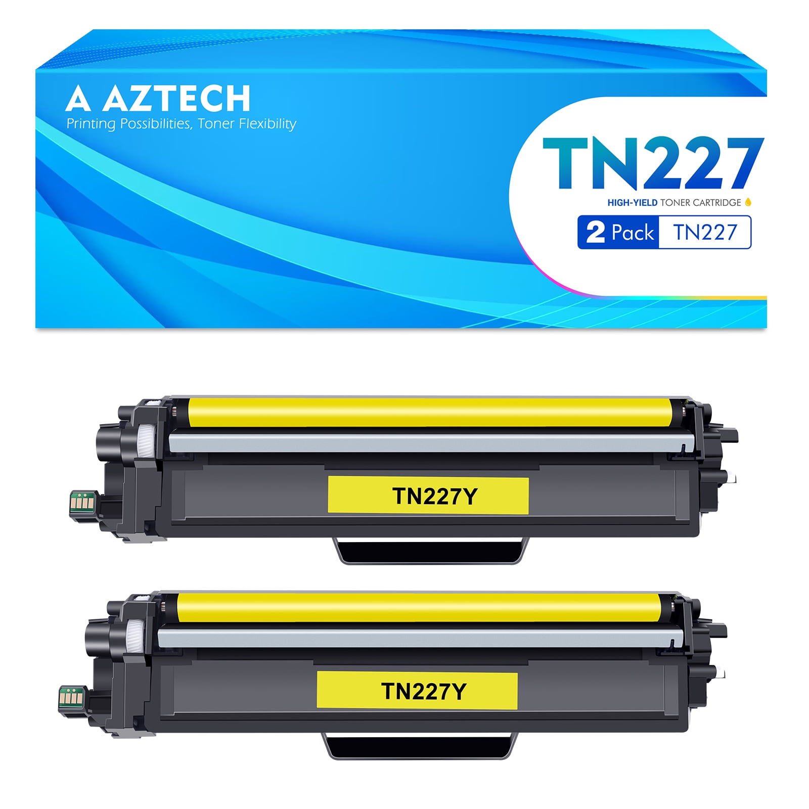 TN227Y Toner Cartridge 2-Pack Compatible for Brother TN-227Y TN227 TN ...