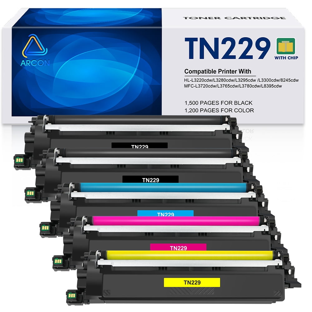 TN229 Toner Cartridge Compatible for Brother TN229 TN-229BK TN-229C TN ...