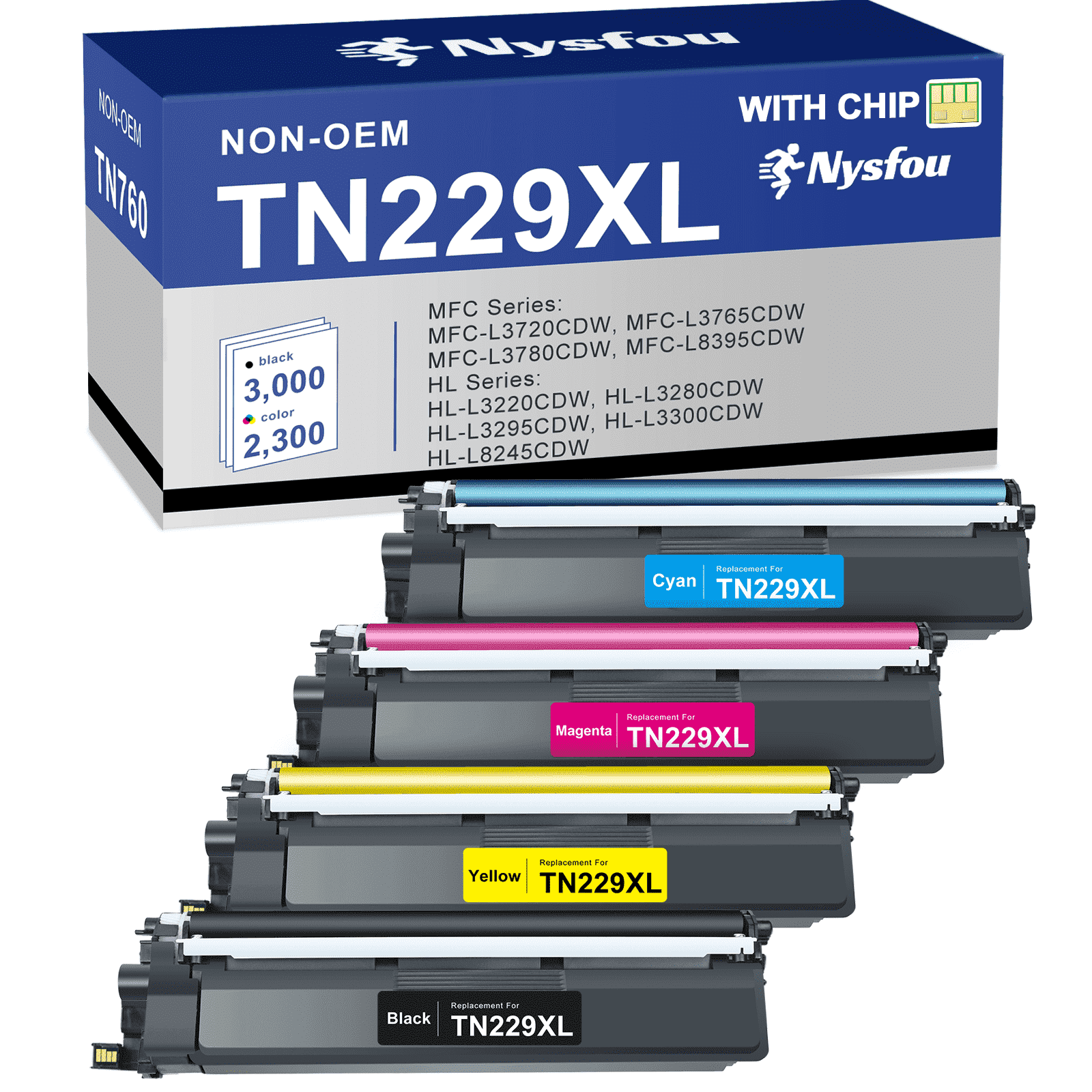 TN229 Toner Cartridge for Brother TN229 TN229XL Toner for HL-L3280CDW ...