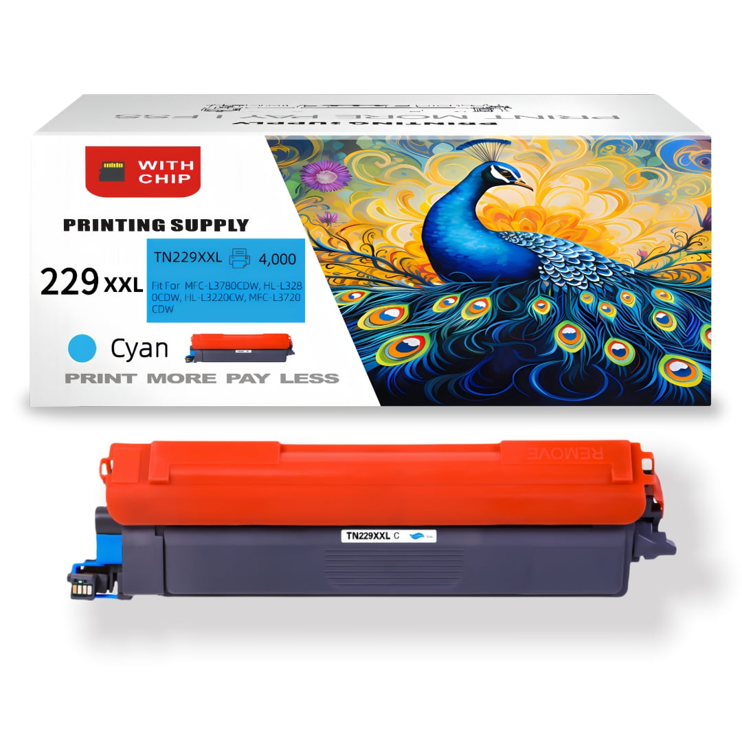 TN229XXL Cyan Toner Cartridge Compatible for Brother TN229 XXL, Fits ...