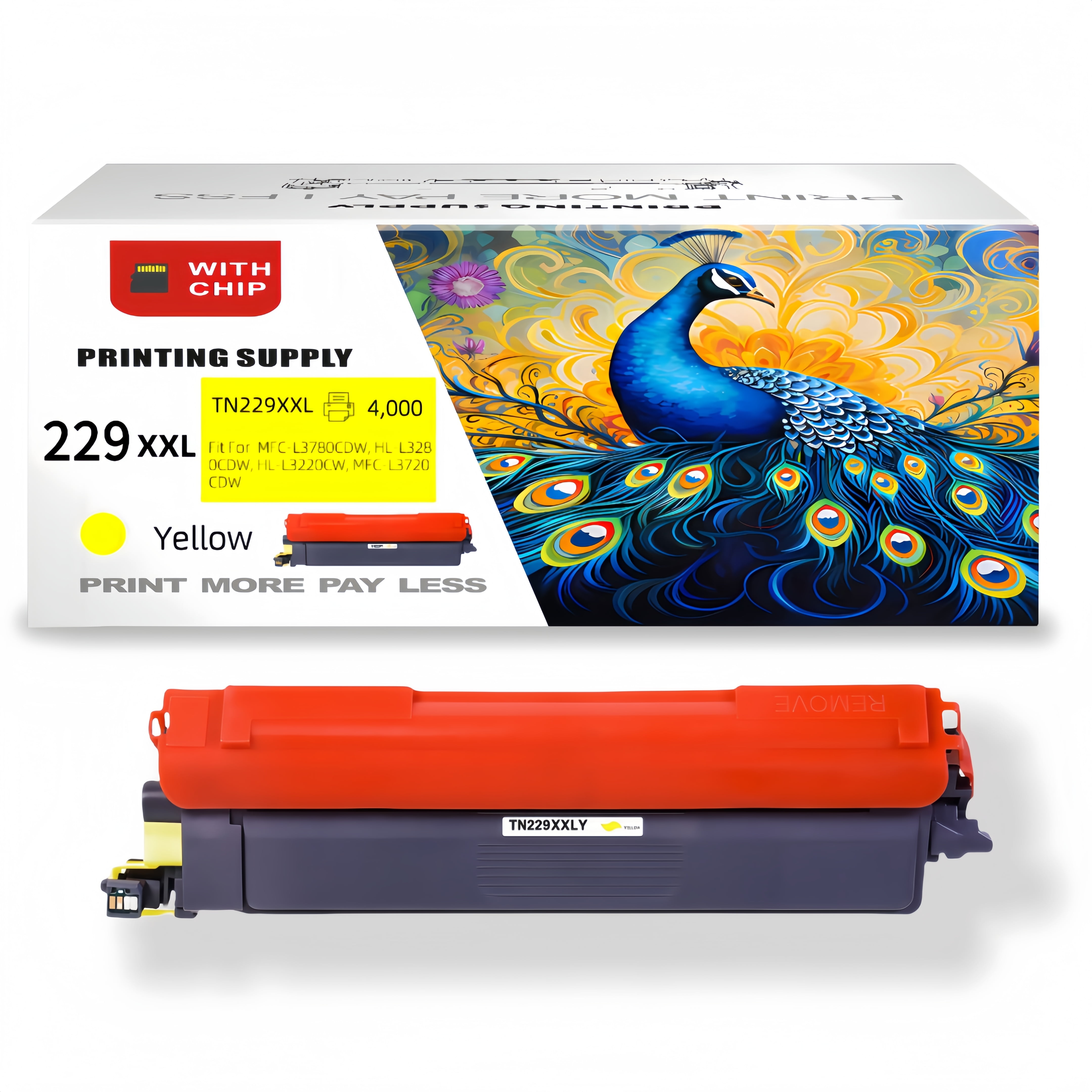 TN229XXL Yellow Toner Cartridge Compatible for Brother TN229XXL, Fits ...