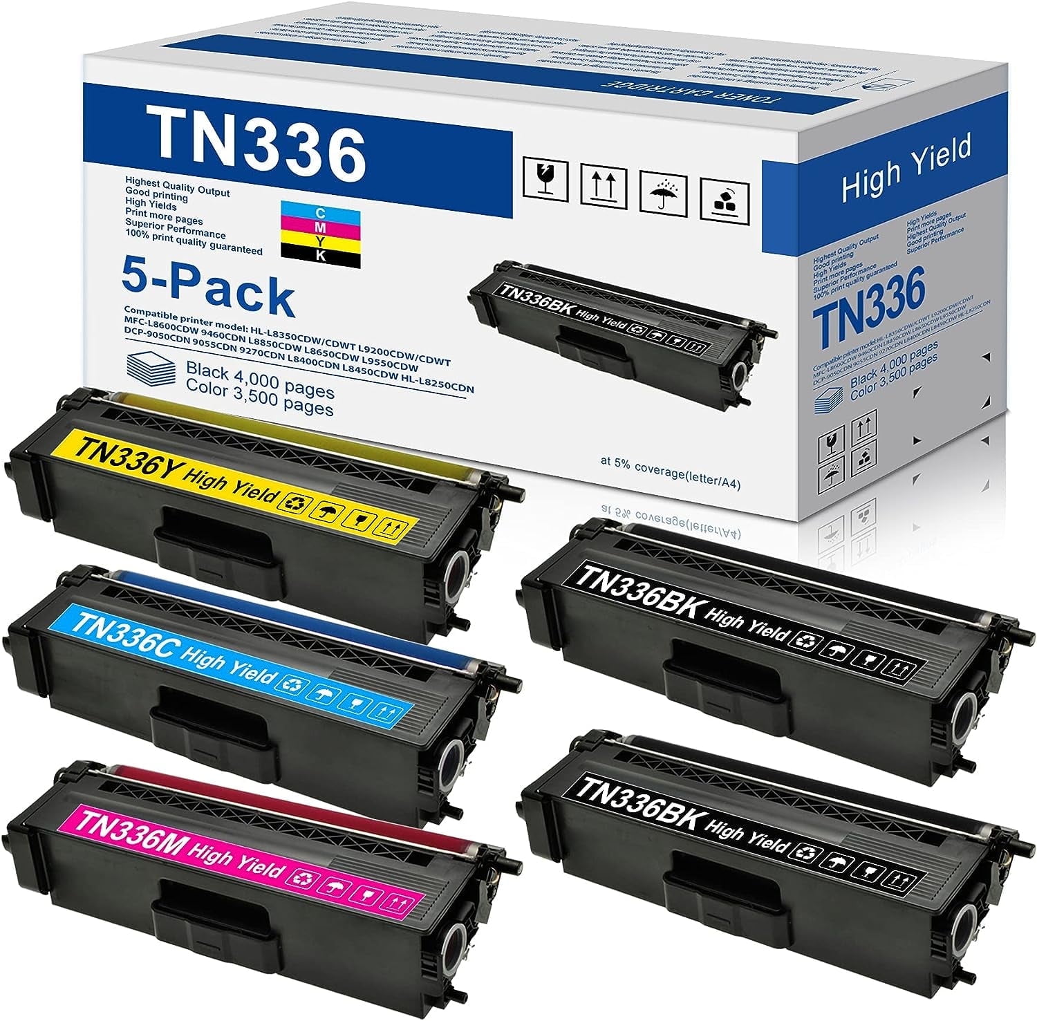 TN336 Toner Cartridge Replacement for Brother TN-336 Toner for HL ...