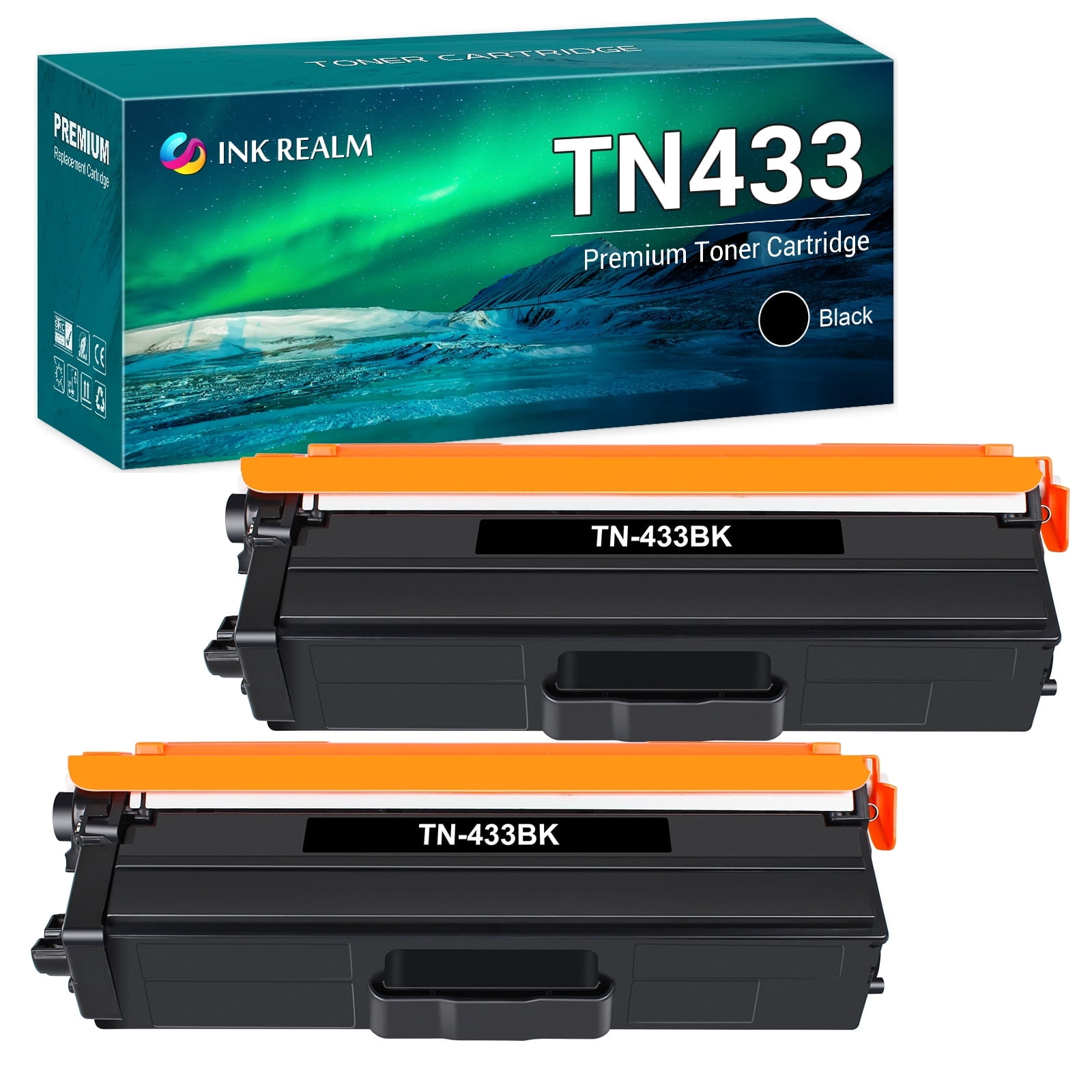 Free Shipping! TN433 2-Pack Compatible Toner Cartridge for Brother ...