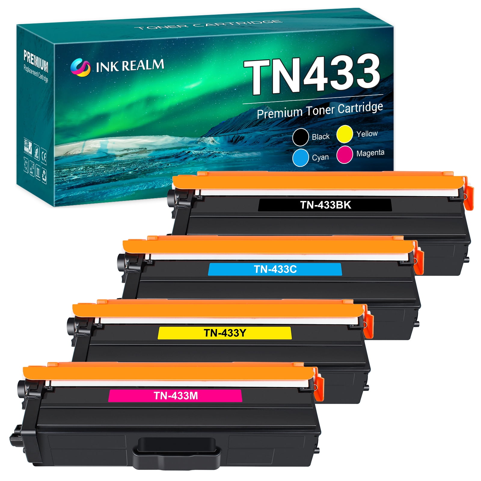 TN433 Compatible Toner Cartridge for Brother TN433BK TN433C TN433Y ...