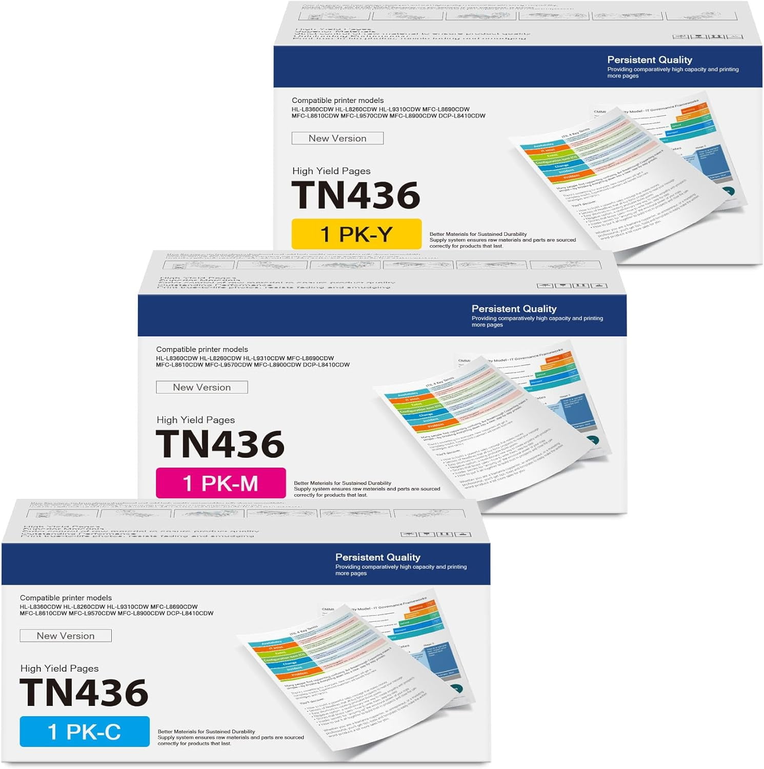 TN436 TN433 TN431 Toner Cartridge Compatible for Brother TN436 TN433 ...