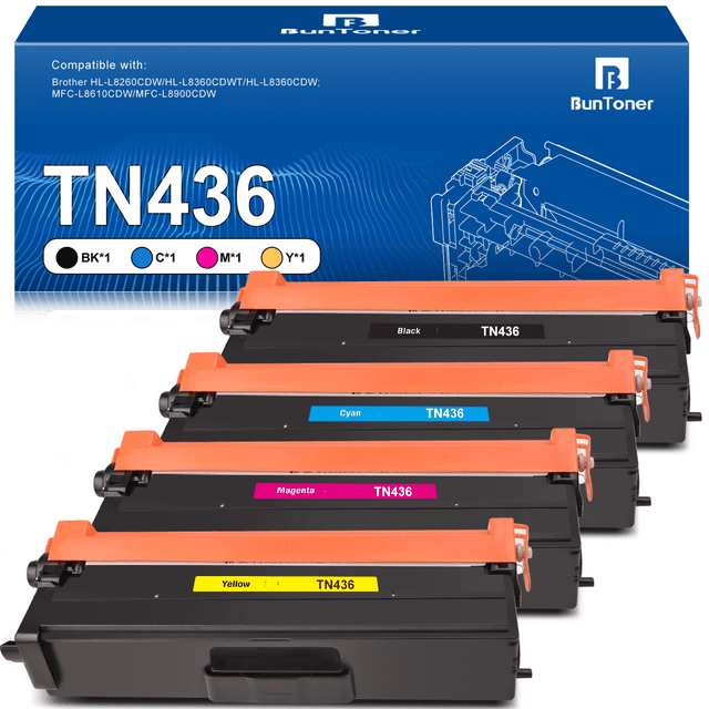 TN436 Toner Cartridge Replacement for Brother TN436 TN-436BK 436 TN433 ...