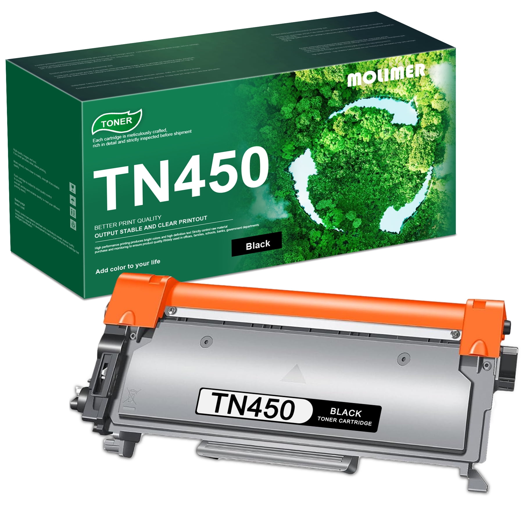 TN450 High Yield Toner-Cartridge 1-Black Replacement for TN450 Brother ...