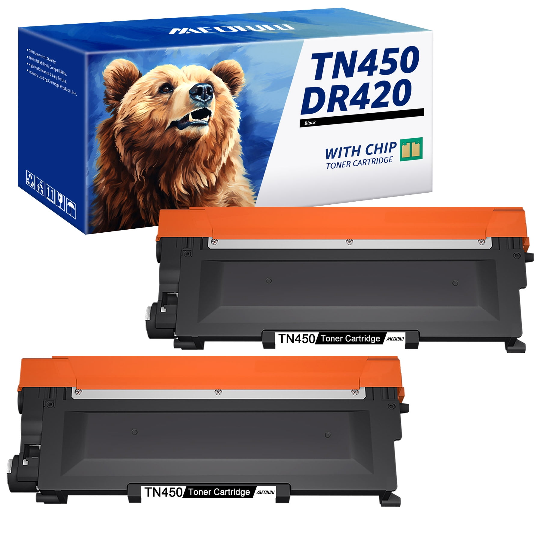 TN450 TN-450 Compatible for Brother TN450 TN-450 TN420 Toner ...