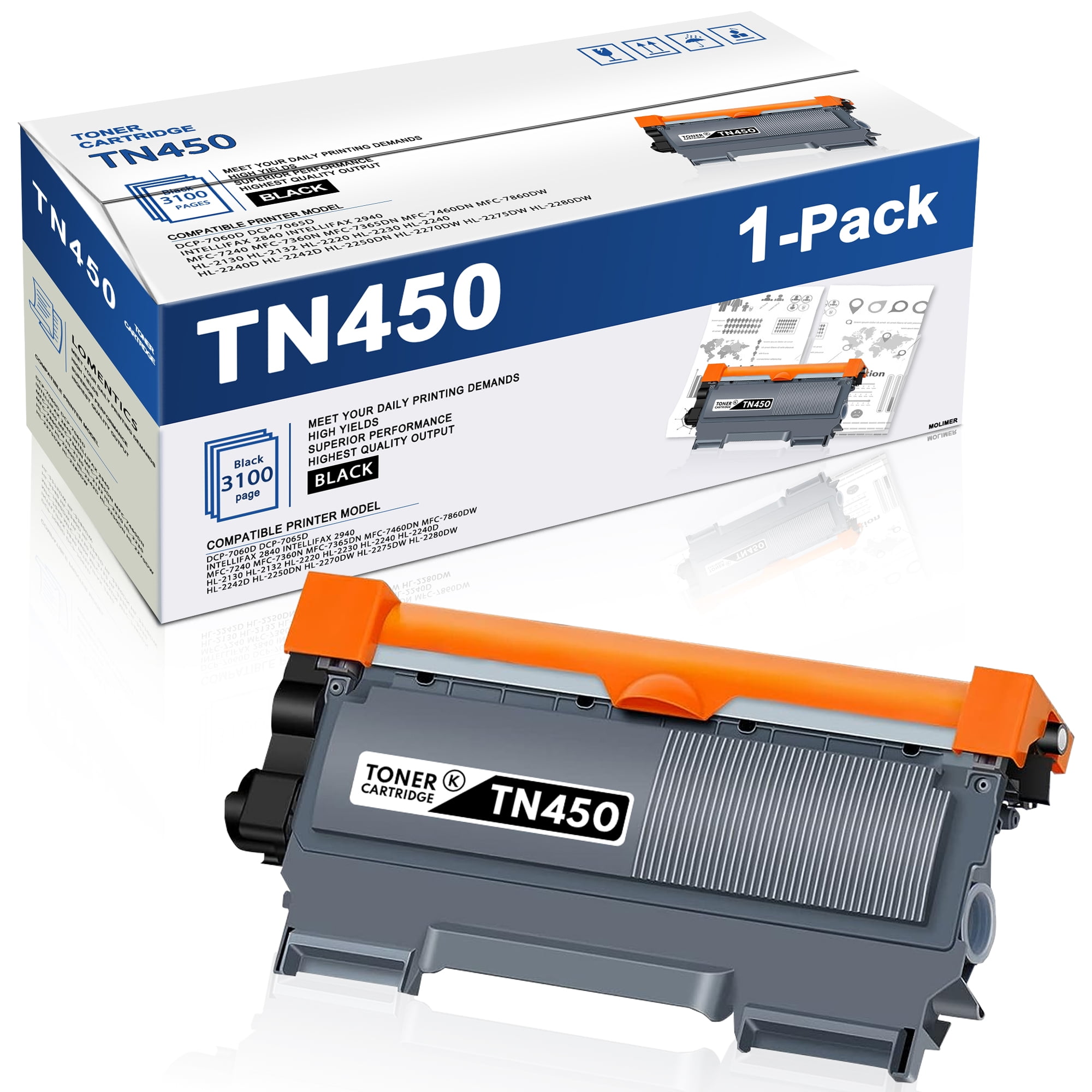 Brother Compatible High Yield Toner Cartridge TN450 TN420 for DCP-7060D ...