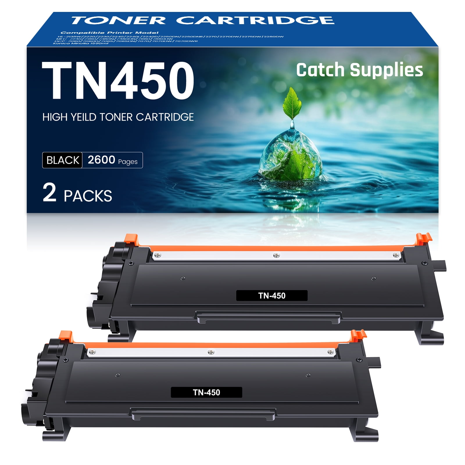 TN450 Toner Cartridge Replacement Compatible for Brother TN450 TN420 TN ...