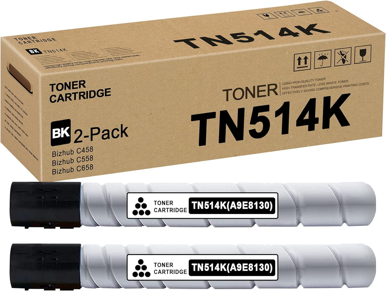 TN514K | A9E8130 TN-514 TN514K TN514 K Toner Cartridge Replacement for ...