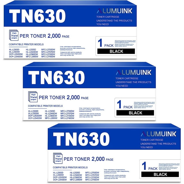 TN630 TN 630 Toner Cartridge Black Compatible for Brother TN630 HL ...