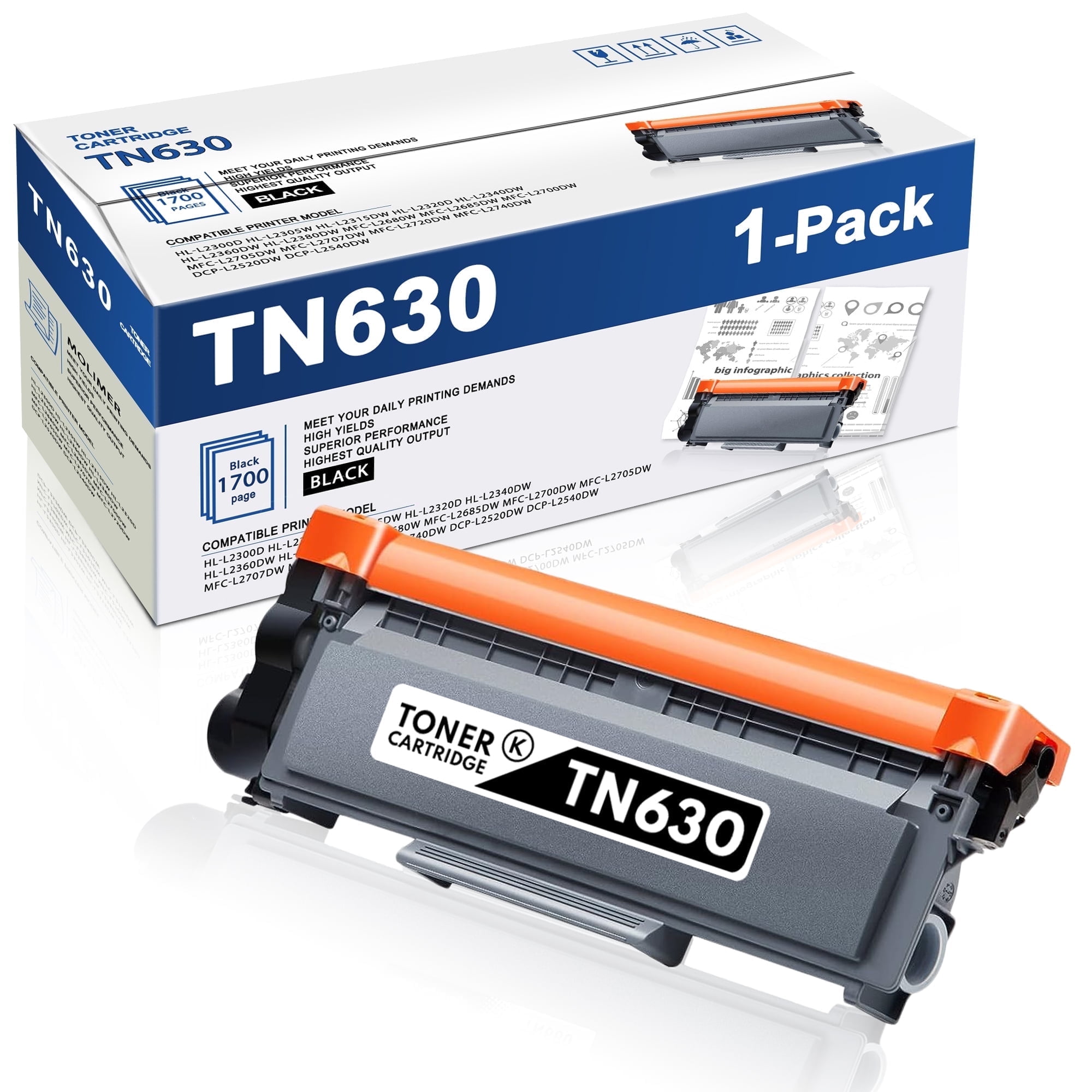 Brother High Yield TN630 Toner Cartridge Replacement for HL-L2300D, DCP ...