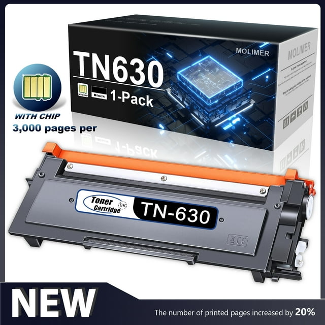 TN630 TN-630 Toner Cartridge High Yield Replacement for Brother HL ...