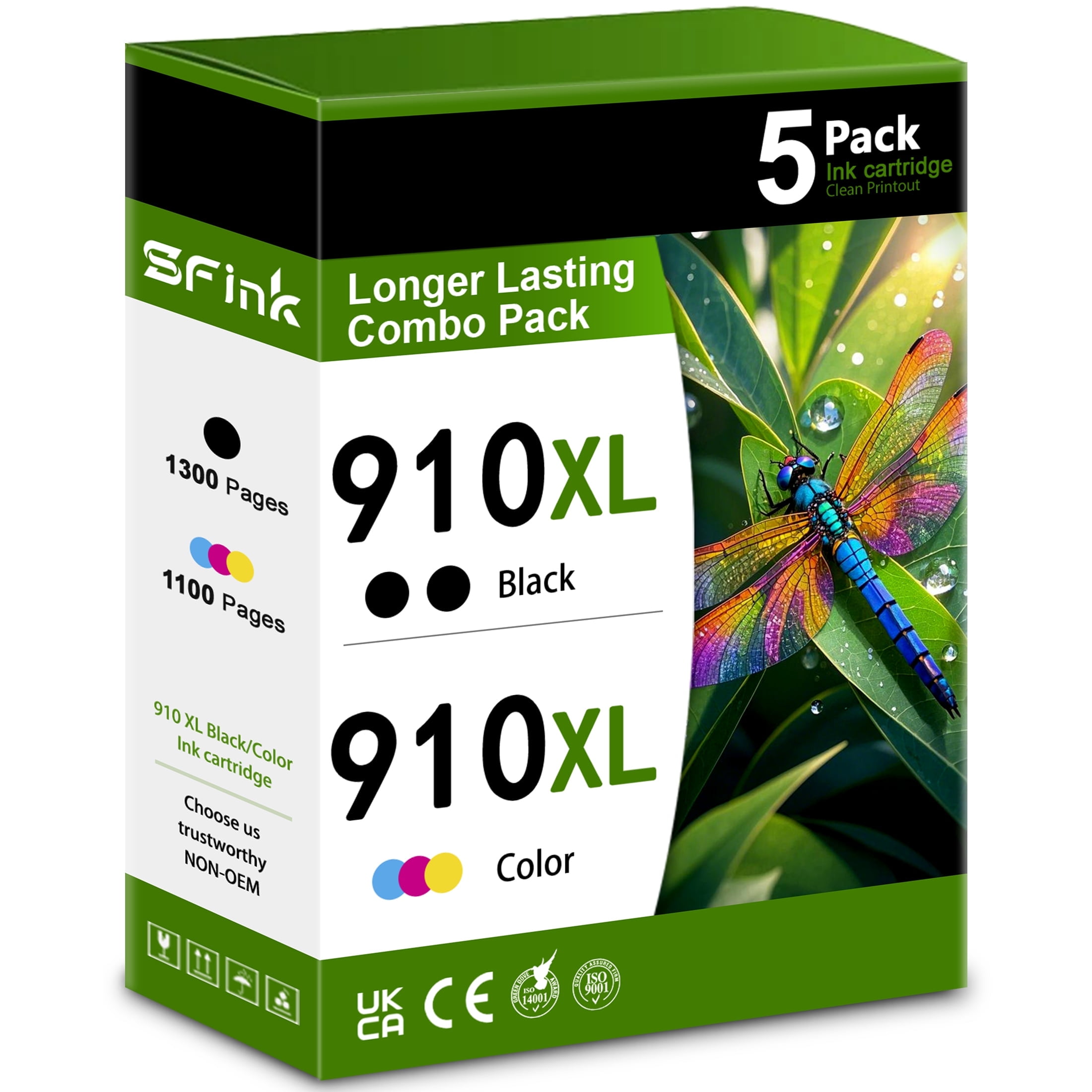910XL Ink Combo Pack Compatible for HP 910XL 910 Ink Cartridges Work ...