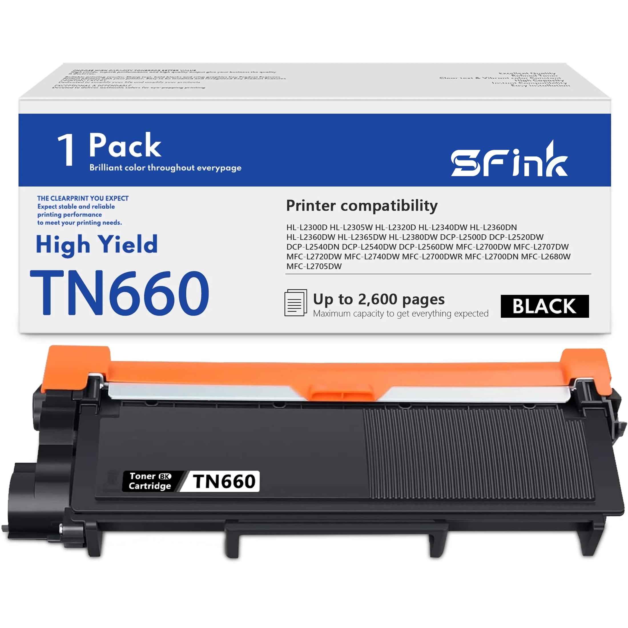 TN660 TN 630 Toner Cartridge Compatible for Brother TN 660 TN-630 Use ...
