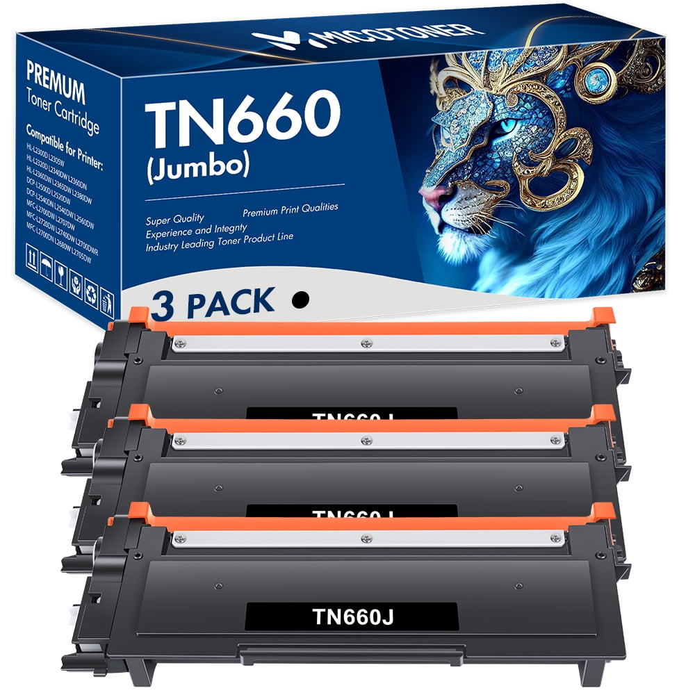 TN660 High Yield Toner Cartridge Compatible for Brother TN-660 TN630 TN ...
