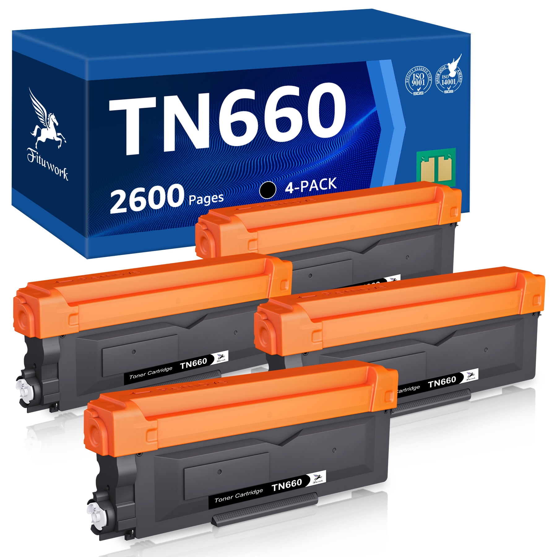 TN660 TN630 Toner Cartridge Compatible for Brother TN660 TN-660 TN-630 ...