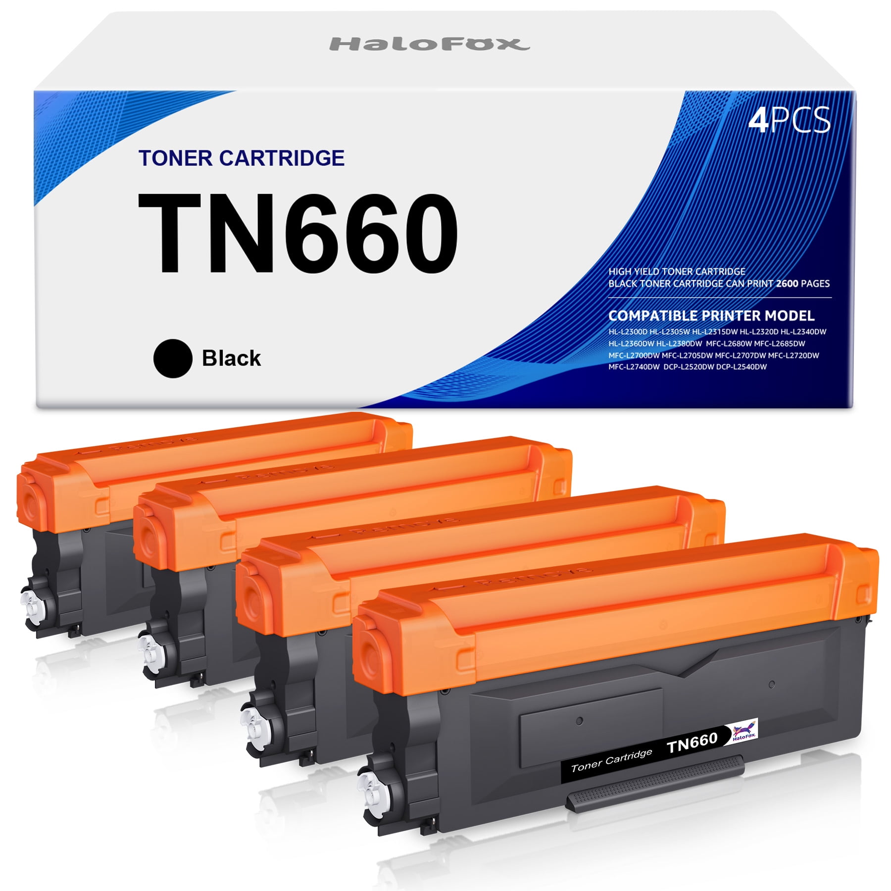 TN660 TN630 High Yield Toner Cartridge for Brother Printers HL-L2300D ...