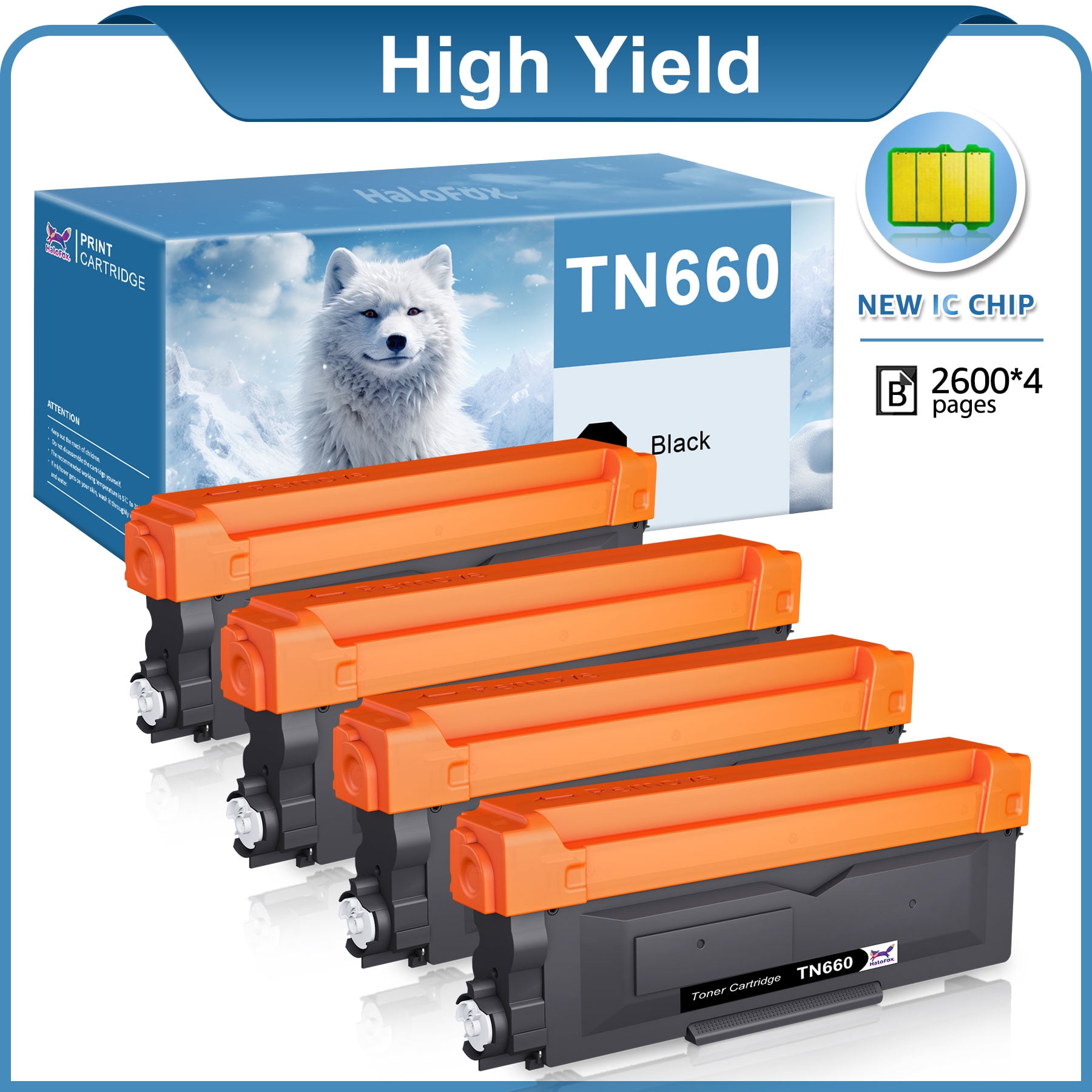 TN660 TN630 Toner Cartridge Replacement for Brother TN-660 TN-630 High ...