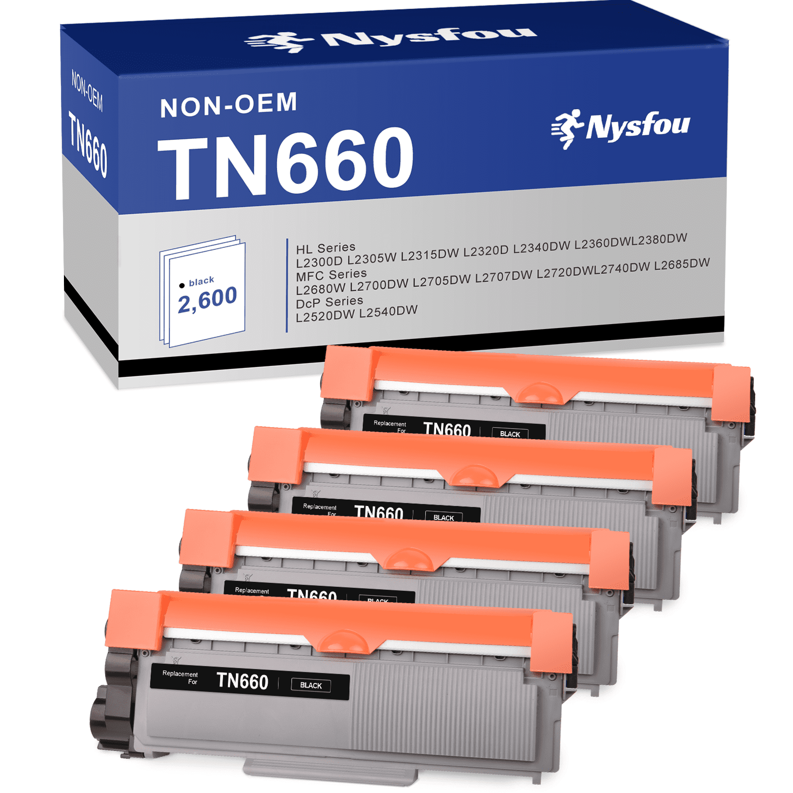 TN660 Toner Cartridge Replacement for Brother TN-660 TN-630 for HL ...
