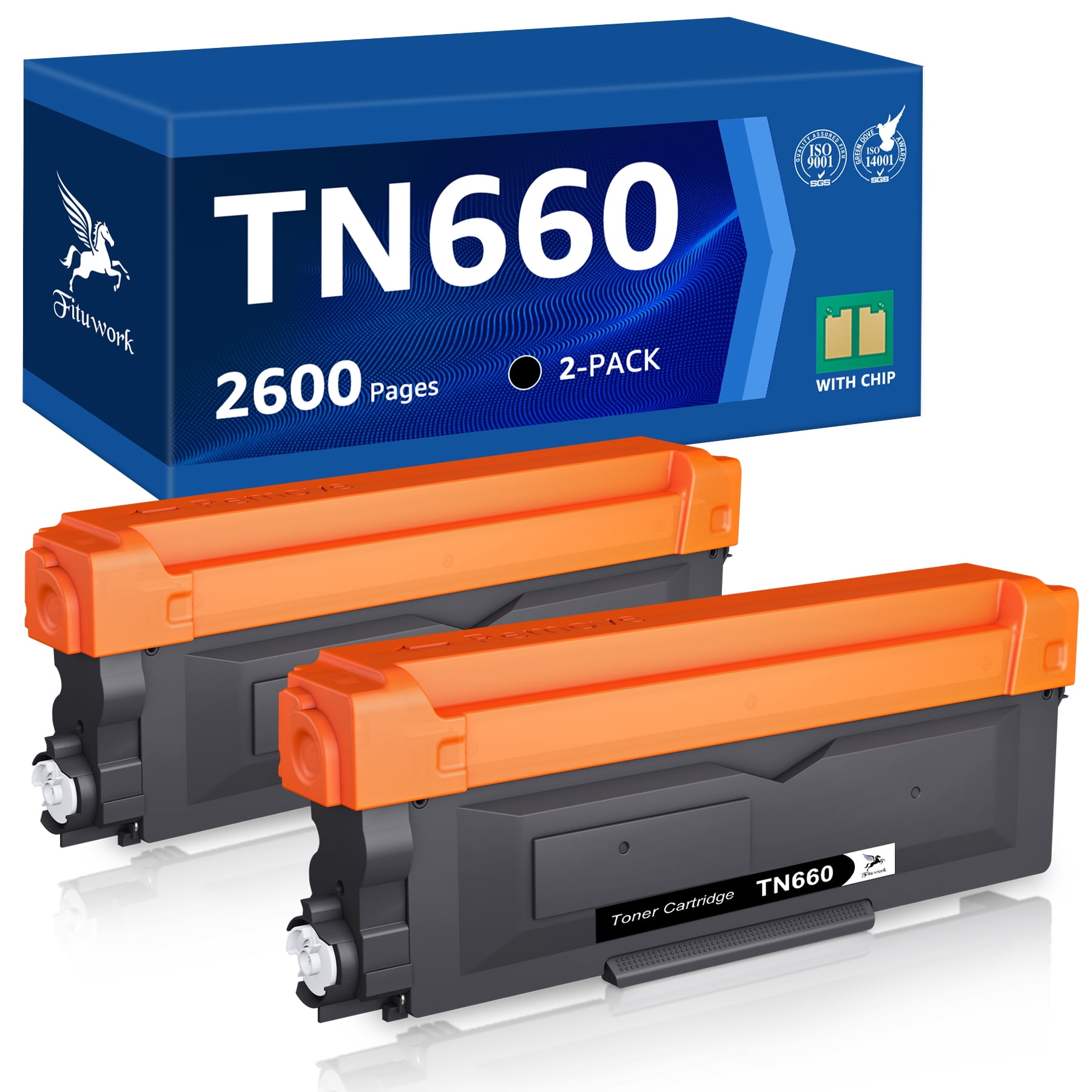 HaloFox Compatible Laser Toner Cartridge TN660 (1 Black) for Brother HL ...