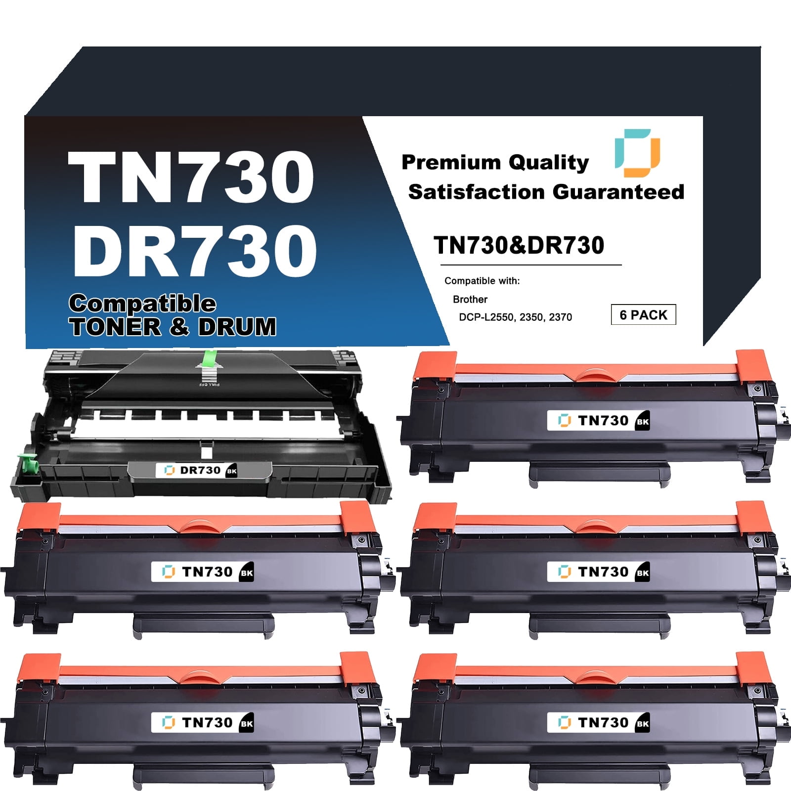 TN730 High Yield Toner Cartridge DR730 Drum Unit Replacement Compatible ...