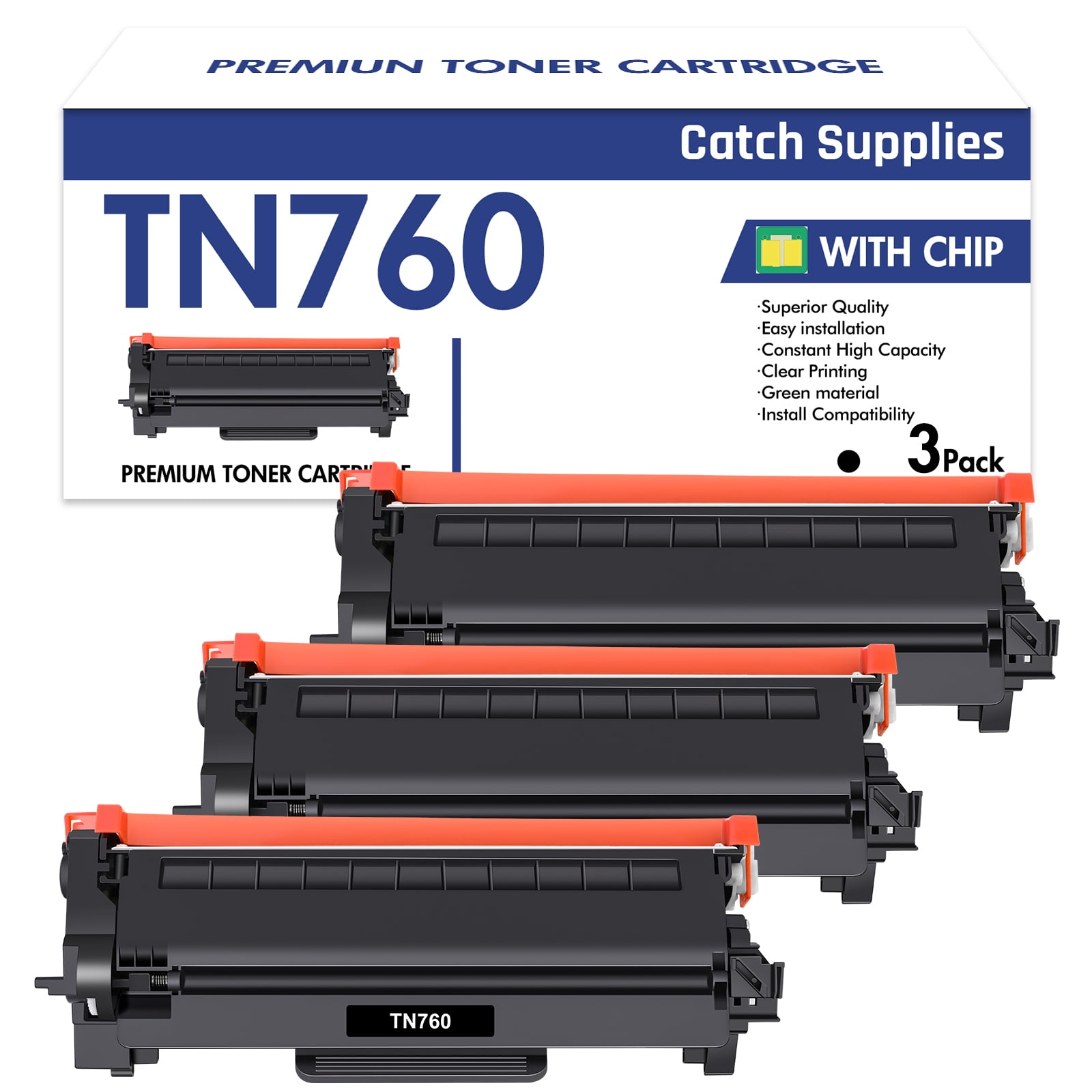 TN730 TN760 Toner Cartridge Compatible for Brother TN760 TN-760 TN-730 ...