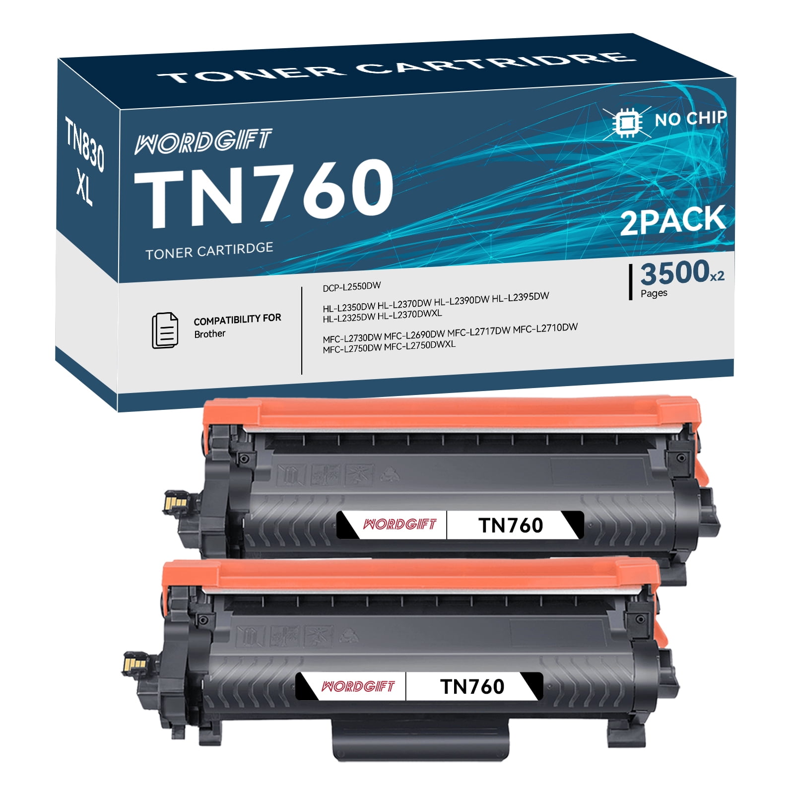 TN730 TN760 Toner Cartridge Compatible for Brother TN-760 TN 760 TN-730 ...