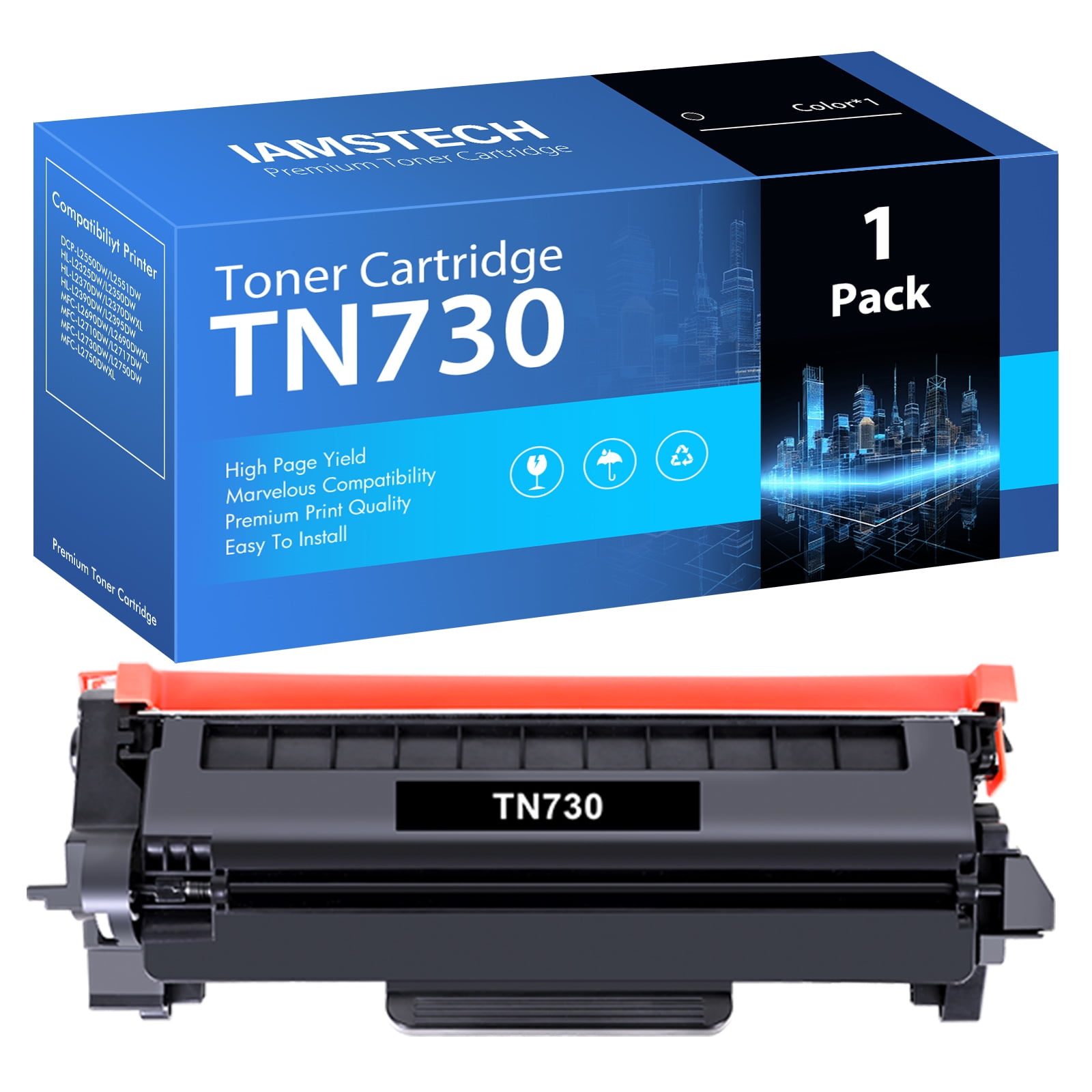 TN730 Toner Cartridge Replacement for Brother TN-730 TN760 HL-L2350DW ...