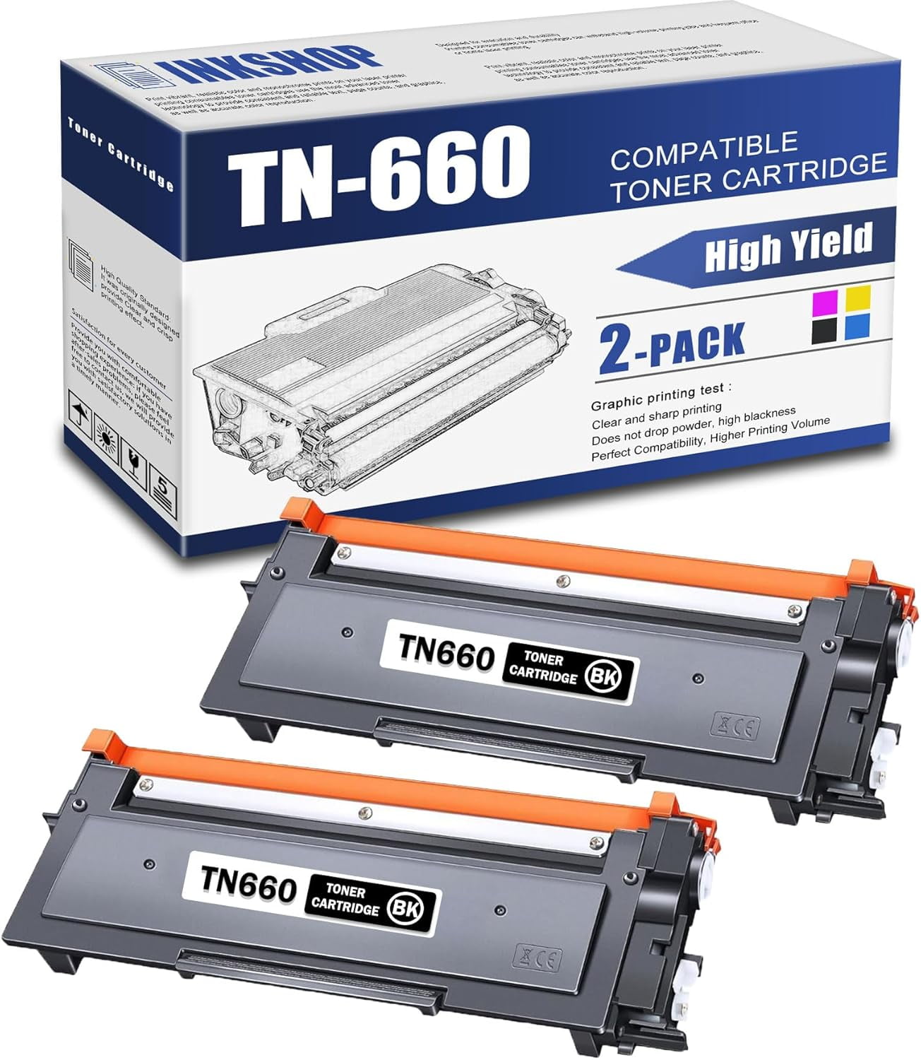 TN760 Compatible TN-760 Black High Yield Toner Cartridge Replacement ...