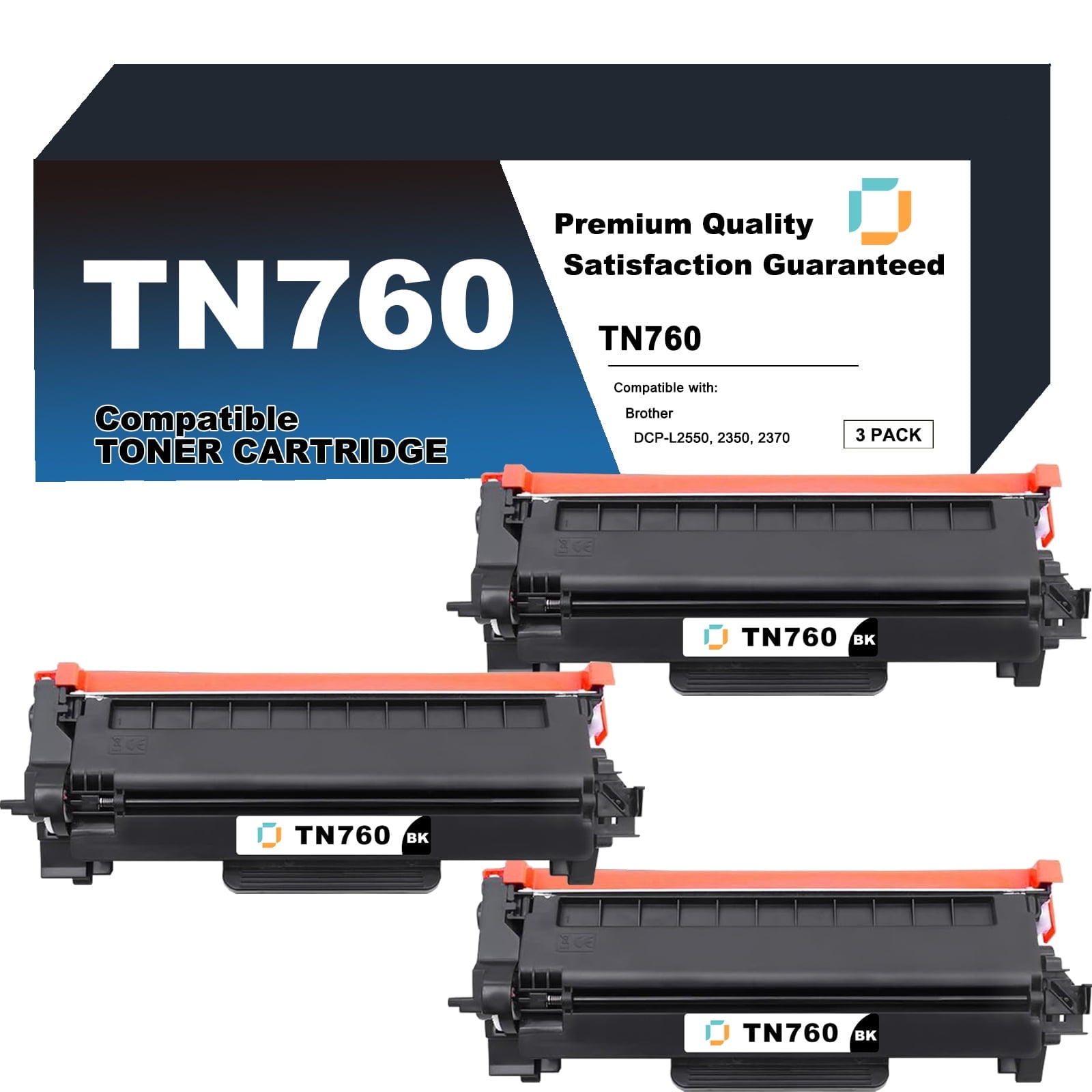 TN760 High Yield Toner Cartridge Replacement Compatible for Brother ...