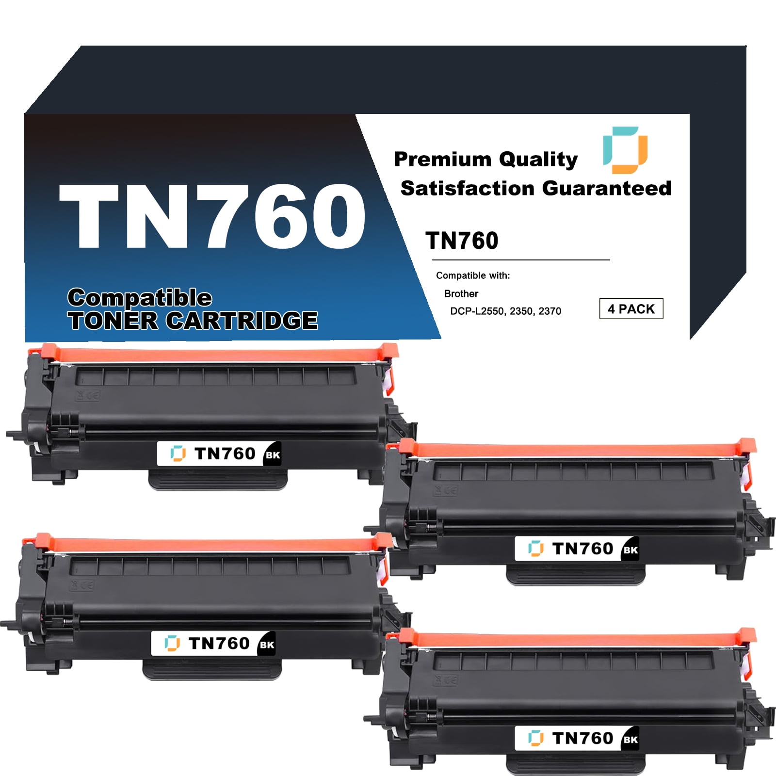 TN760 High Yield Toner Cartridge Replacement Compatible for Brother ...