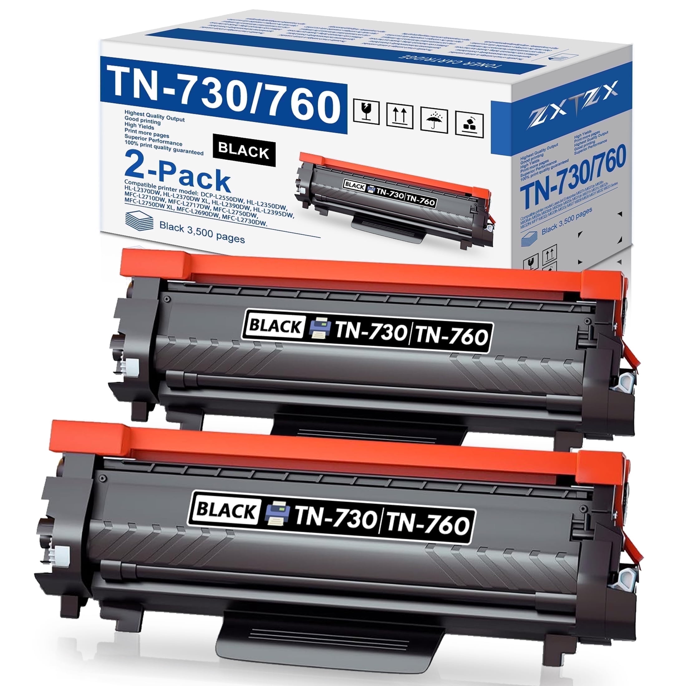 TN760 TN730 Toner Compatible for Brother TN760 Toner Cartridges Printer ...