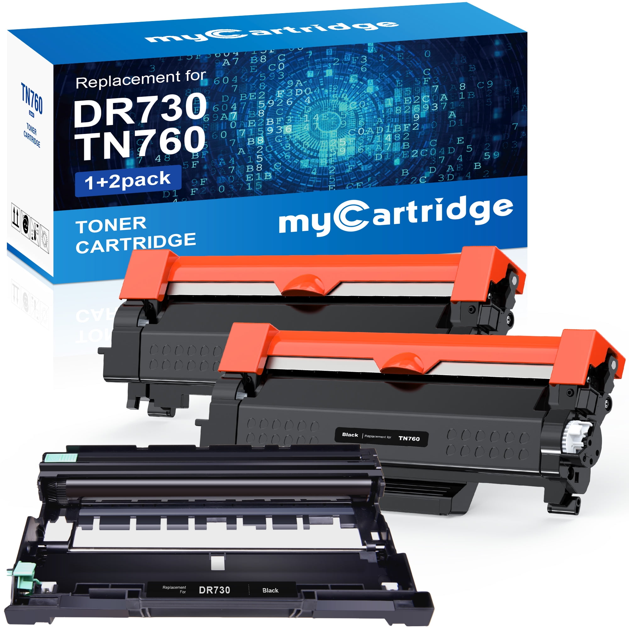 TN760 TN-760 Toner Cartridge Replacement for Brother 760 TN760 TN-730 ...