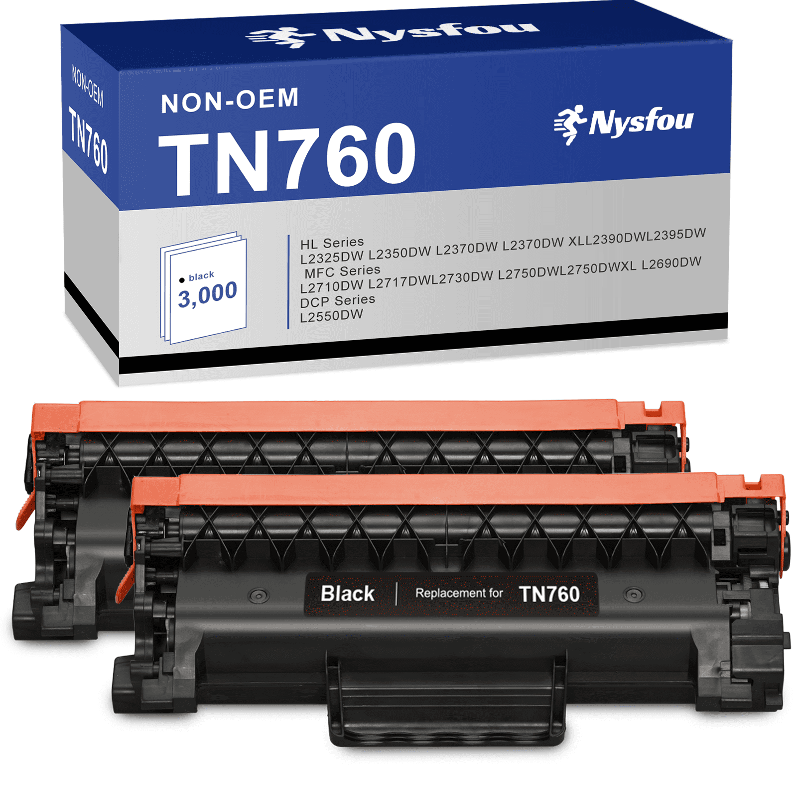 TN760 Toner Cartridge Replacement for Brother TN-760 TN760 TN730 TN-730 ...