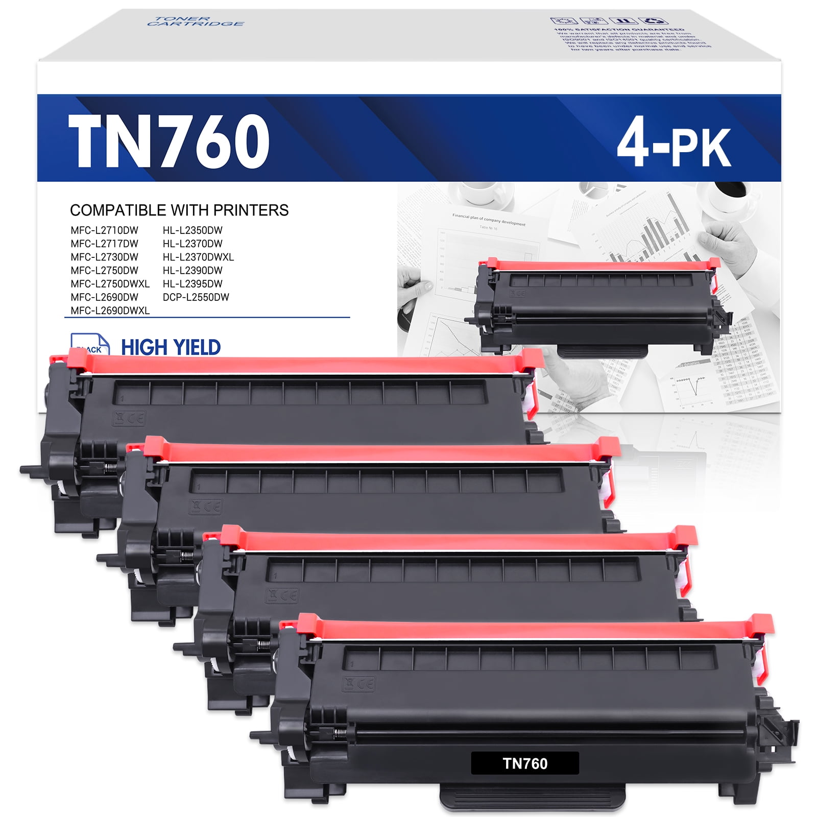 TN760 TN730 Toner Cartridge Compatible for Brother TN-760 TN760 TN-730 ...