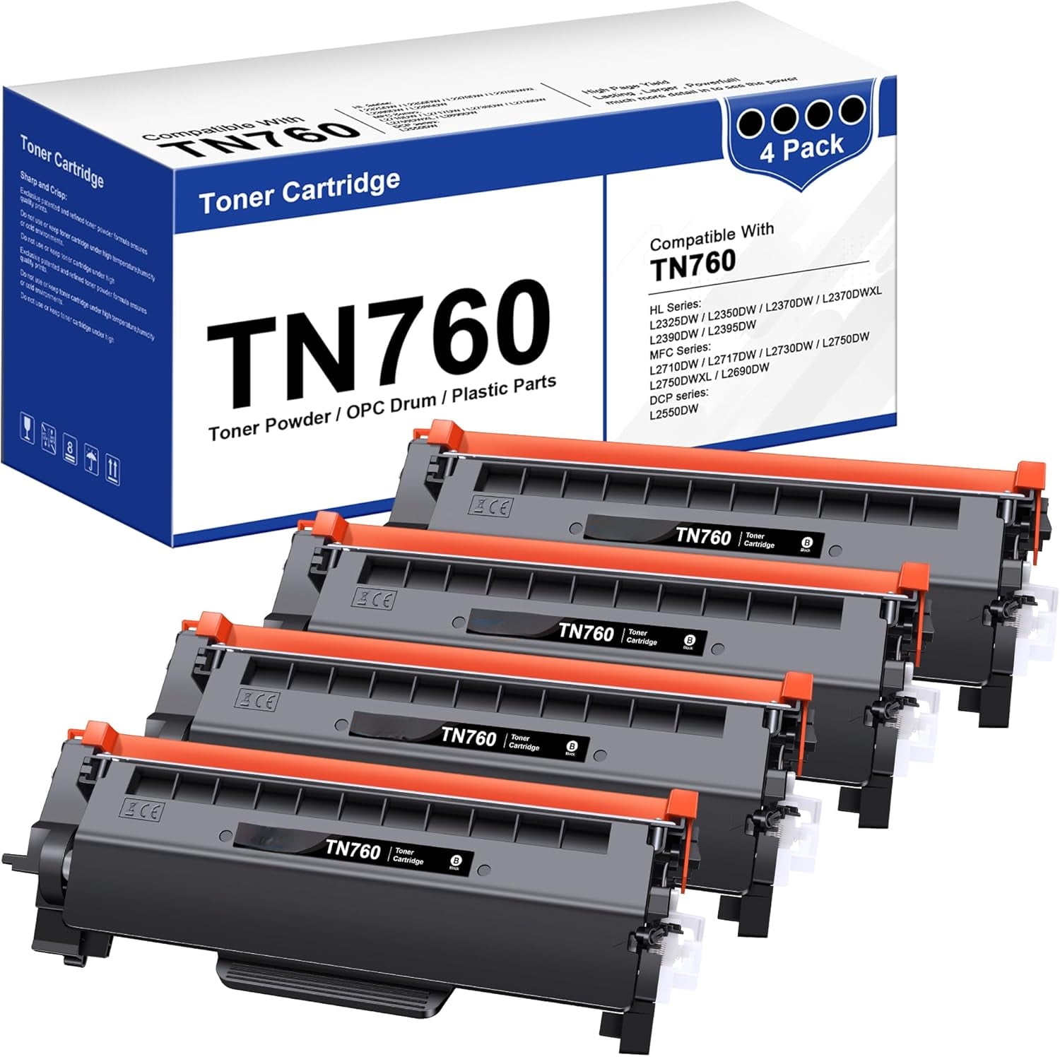 TN760 Toner for Brother Printer Replacement for Brother TN760 TN-760 ...