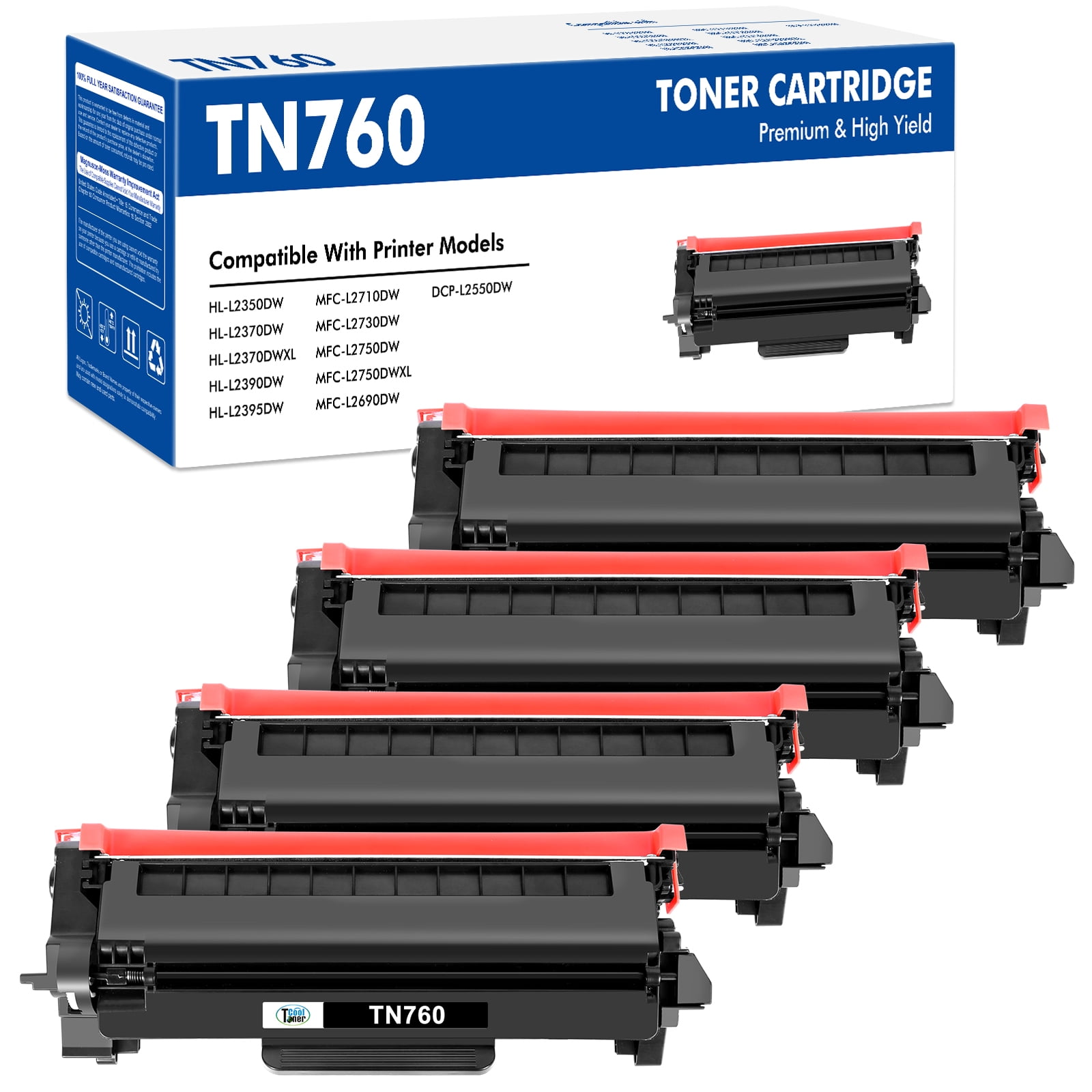 TN760 Toner Cartridge Compatible Replacement for Brother TN-760 TN730 ...