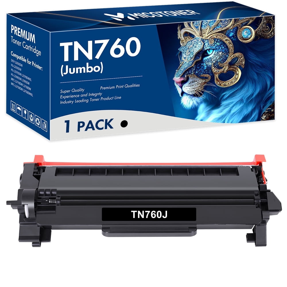 TN760 Toner Cartridge Jumbo High Yield Compatible for Brother TN-760 ...