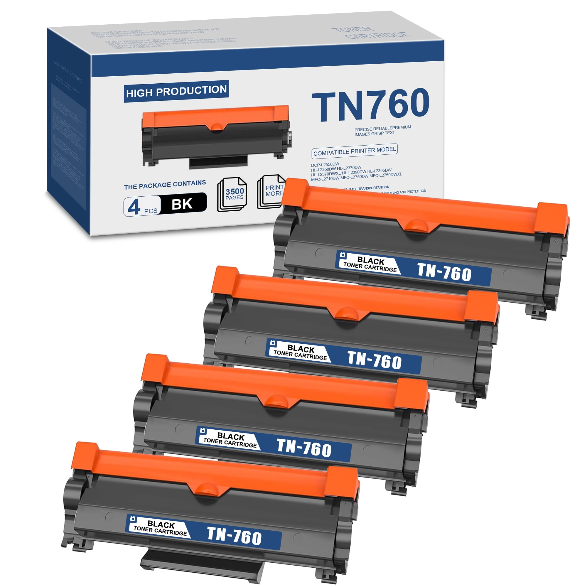 TN760 Toner Cartridge Replacement for Brother TN-760 for DCP-L2550DW ...
