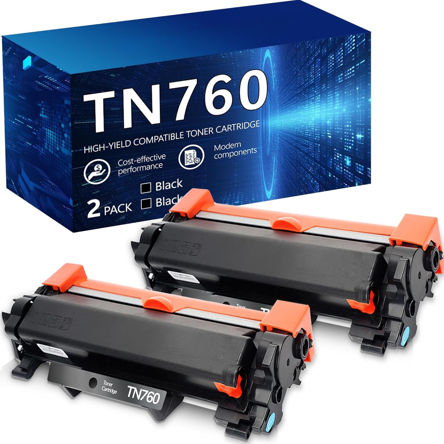 TN760 for TN760 Toner Cartridges to Use with MFC-L2750DW MFC-L2710DW HL ...