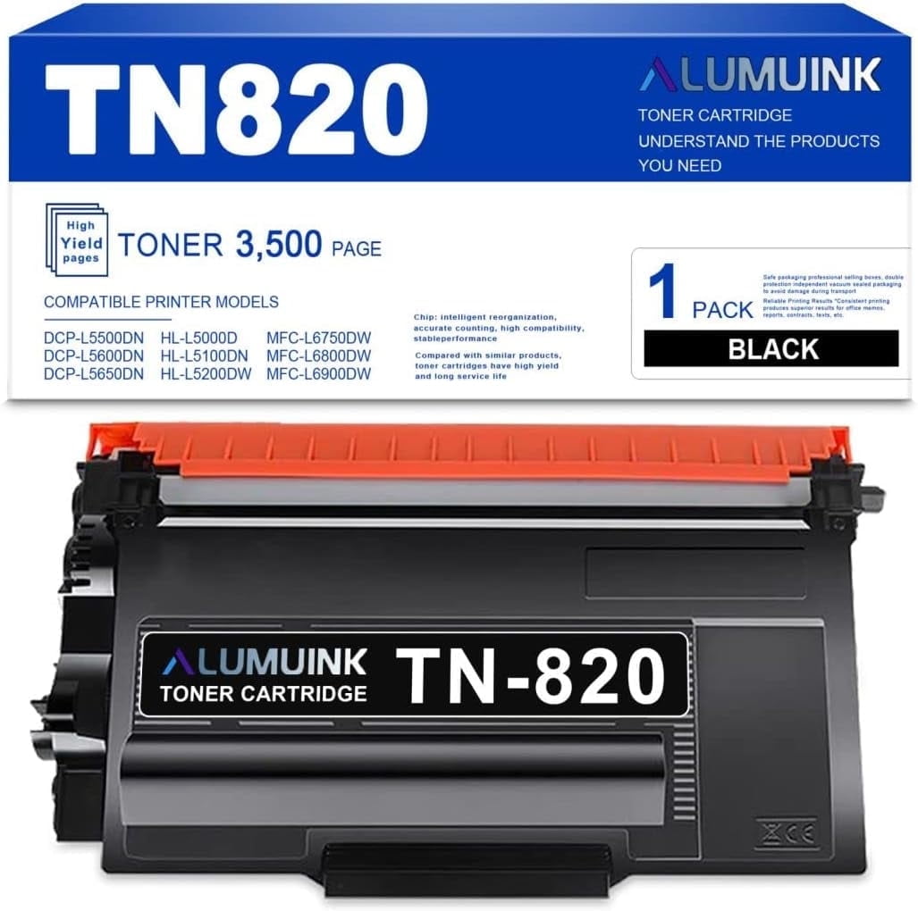 TN820 Toner Cartridge Black Replacement for Brother TN820 Compatible ...