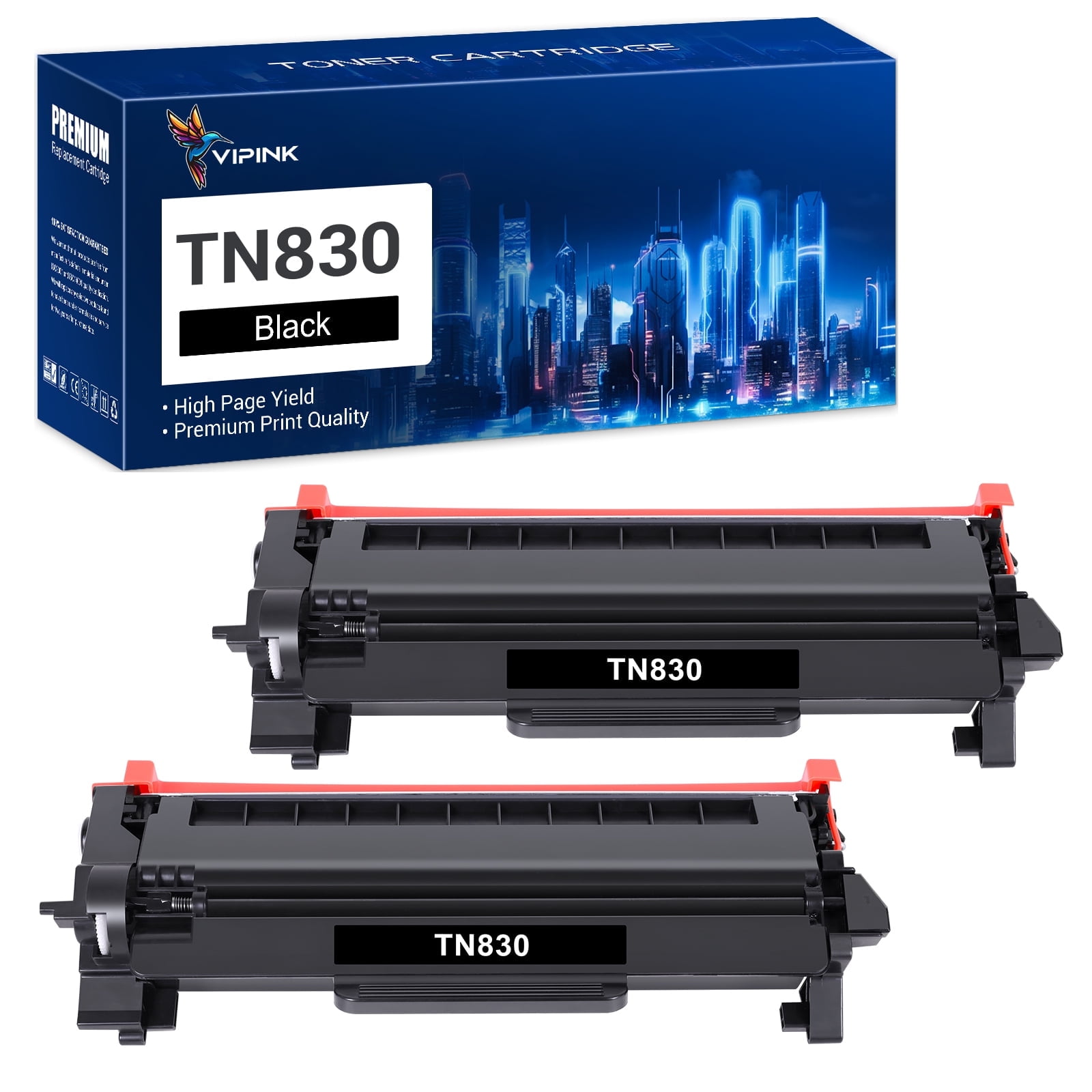 TN830 TN830XL High Yield Toner Cartridge Black 2-Pack Compatible for ...