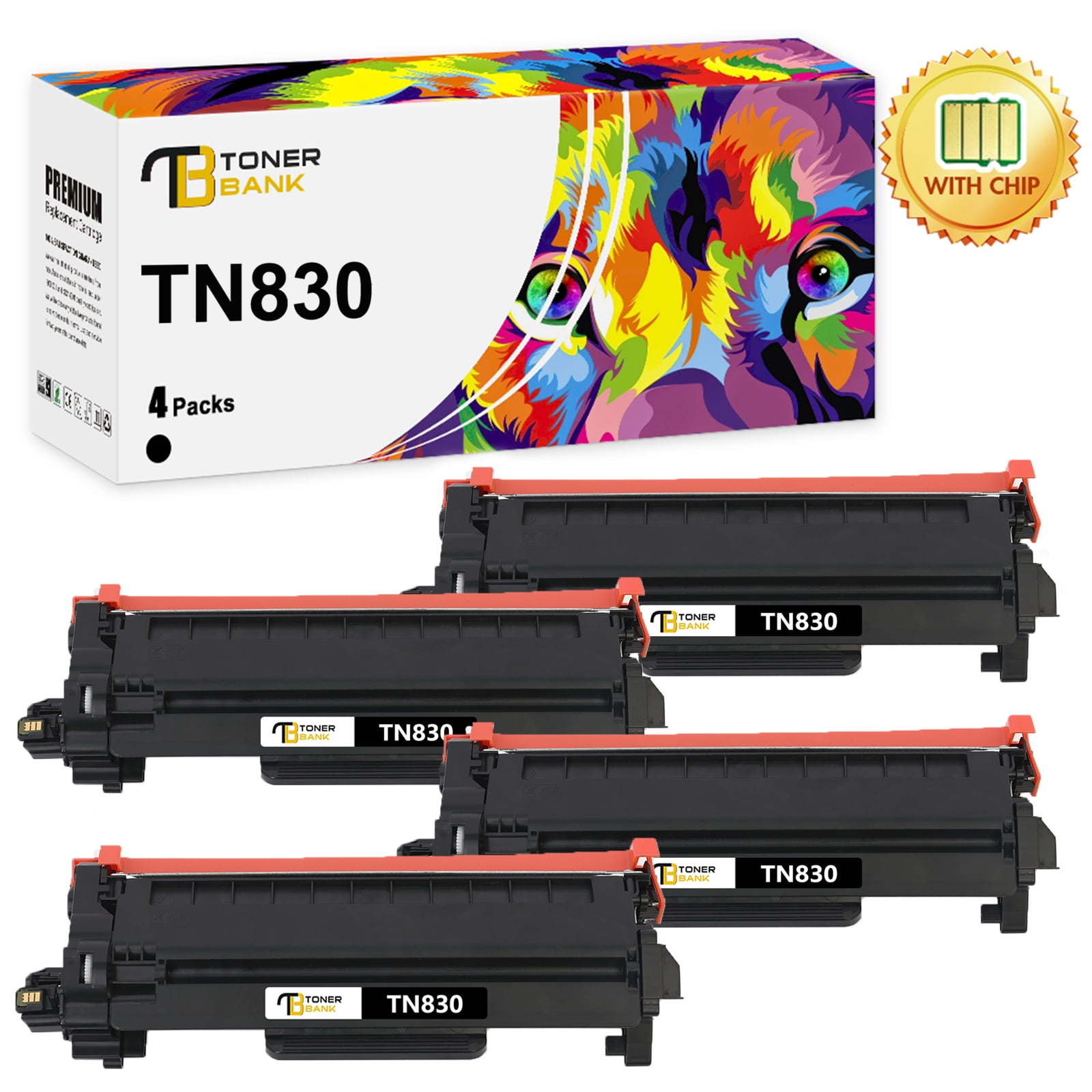 TN830 TN830XL Toner Cartridge Compatible for Brother TN830 TN-830 ...