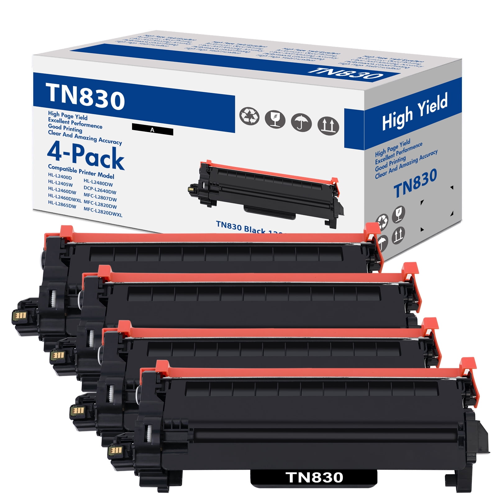 TN830 TN830XL Toner Cartridge Compatible for Brother TN830 TN-830 ...