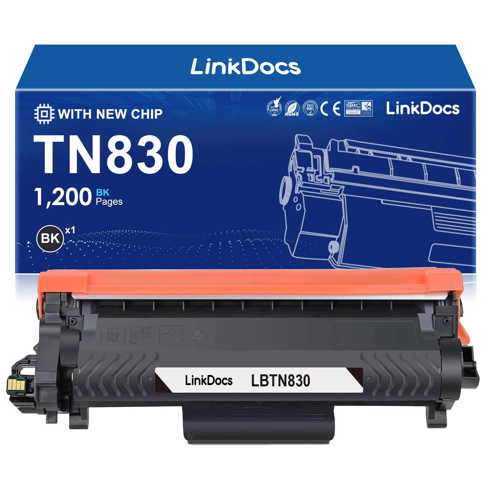 LinkDocs TN830 Toner Cartridge Replacement for Brother DCP HL MFC-L ...