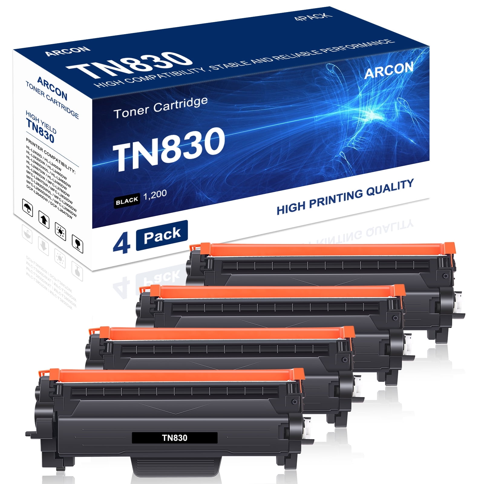 TN830 Toner Cartridges Compatible for Brother TN830 TN-830 TN830XL TN ...