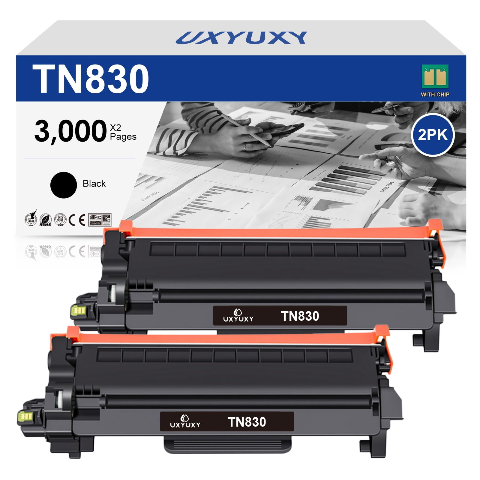 TN830 Toner Cartridges Replacement for Brother TN830 TN-830 to Use with ...