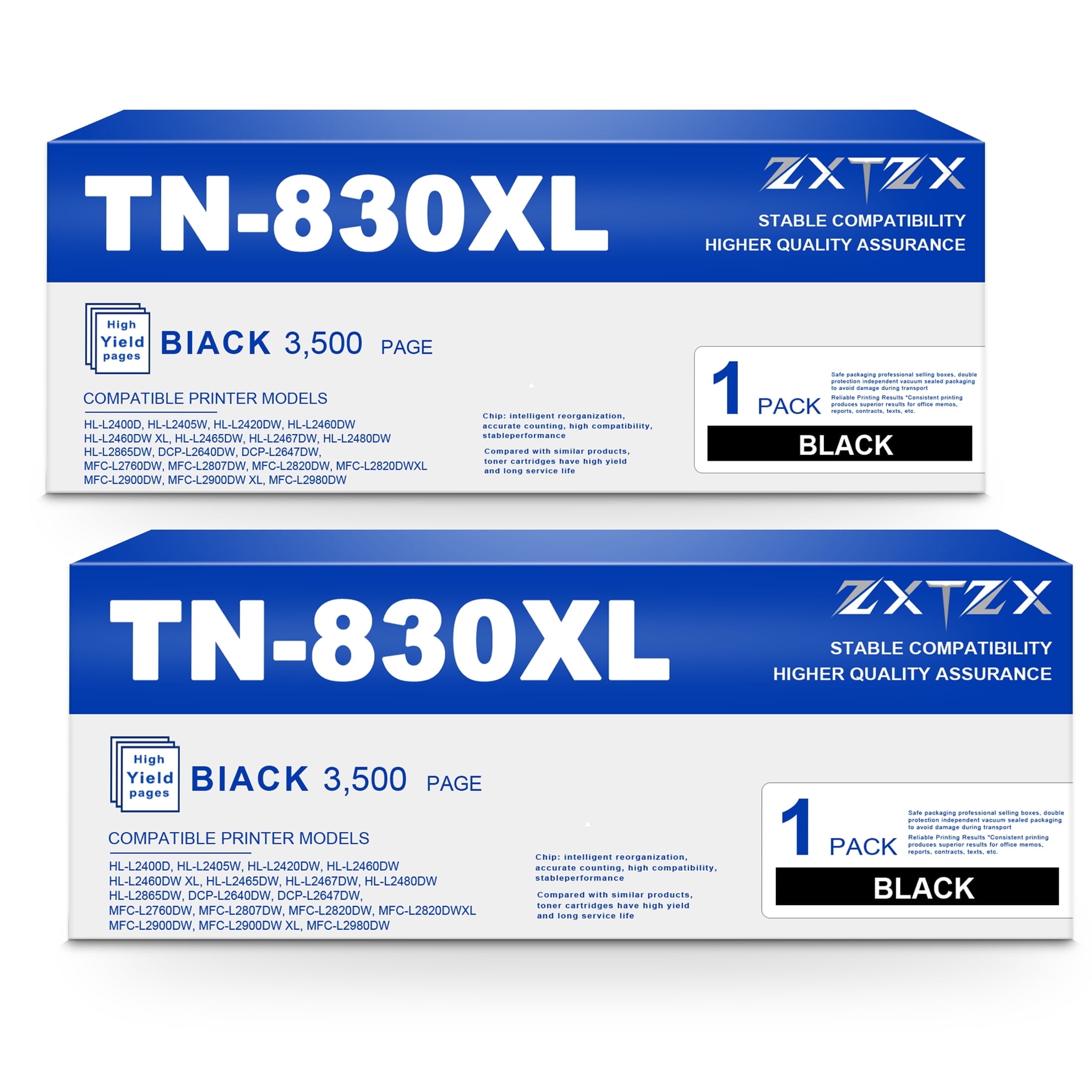 TN830 XL Toner TN830 Black Compatible for Brother TN830XL Toner ...